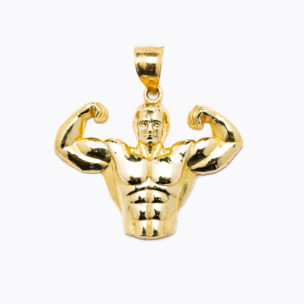 10K Gold Muscle Man Pendant – Artwell&Co