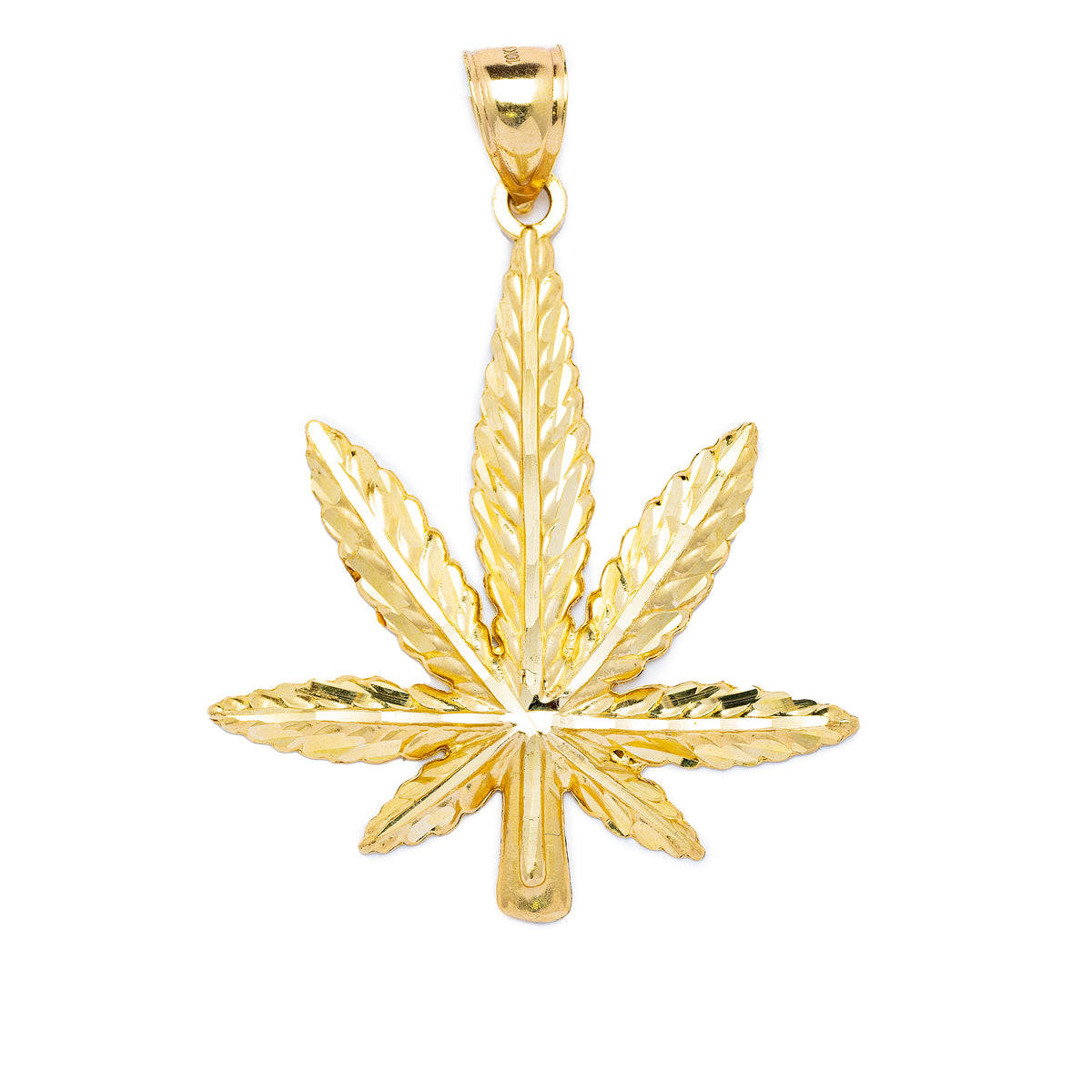10k Gold Weed Pendant – Artwell&Co