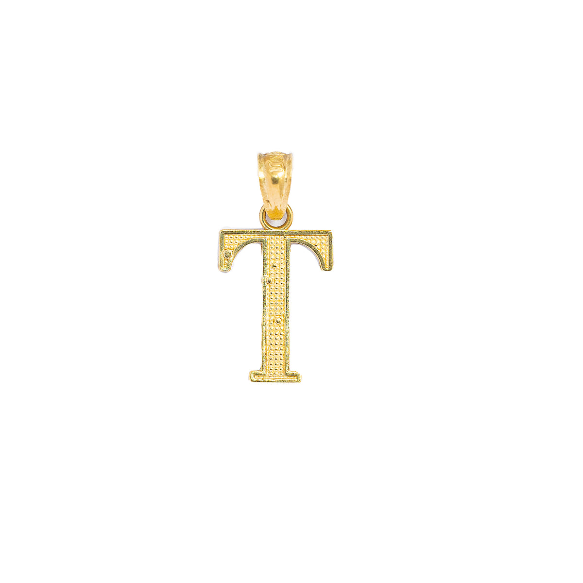 10K Gold Small Initial T Pendant – Artwell&Co