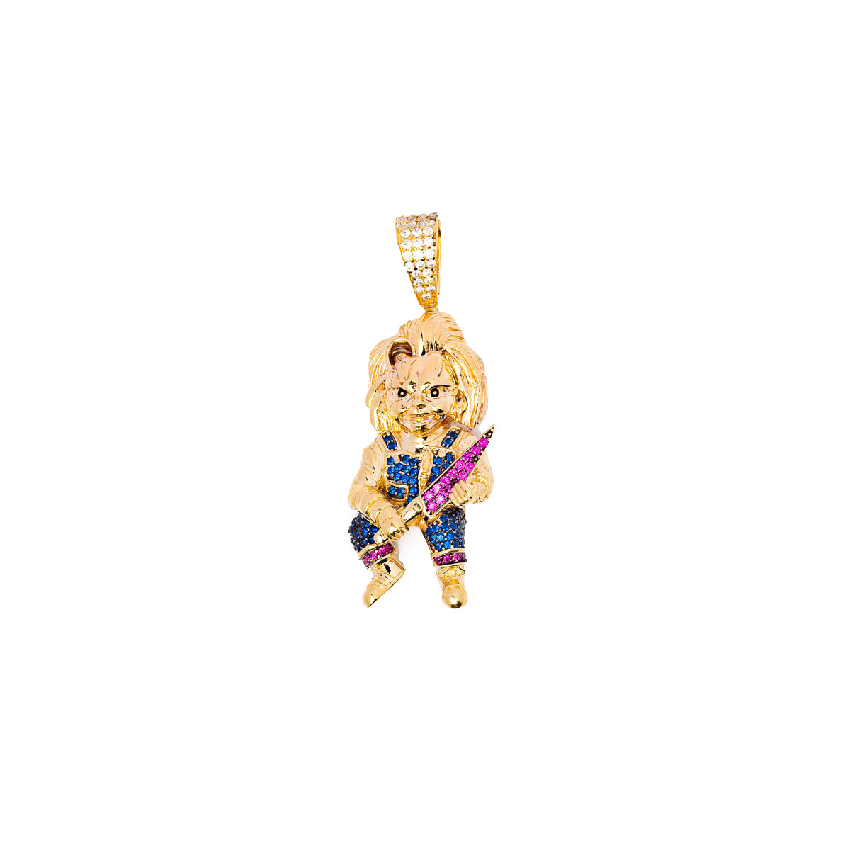 10k Gold Chucky CZ Pendant – Artwell&Co